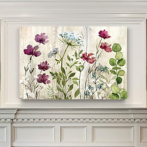Renditions Gallery-Canvas Prints Wall Art-Meadow Flowers I-Gallery Wrapped-Modern-Home Décor-Ready to Hang-32X48