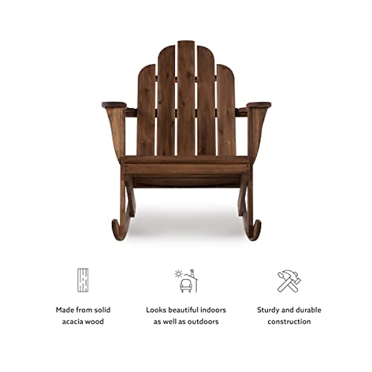Linon Woodstock Rocking Chair, Teak