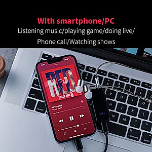 FiiO JadeAudio Headphone Earbuds Wired High Resolution Strong Bass Lossless 1DD for PC/Smartphones/Laptop with Mic JD3 (Silver)