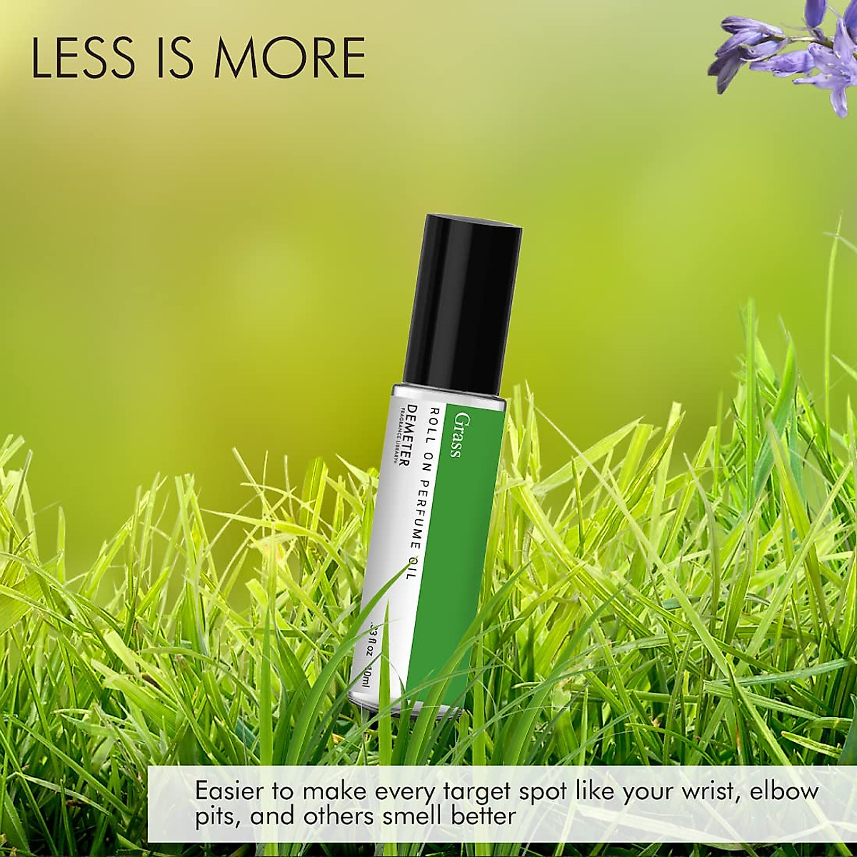 DEMETER Grass Roll On Perfume Oil, 0.33 Oz, Long-Lasting