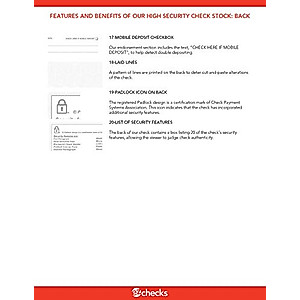 EZ Checks 3 Checks Per Page Hologram High Security Laser Check Stock | 150 Sheets/450 Checks | Blue/Maroon