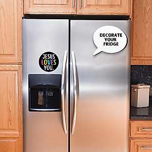 Jesus Loves You Magnet, Religious Bumper Sticker Magnetic Decal, Decoration for Cars, Office, an Classroom, 5.5 Inches