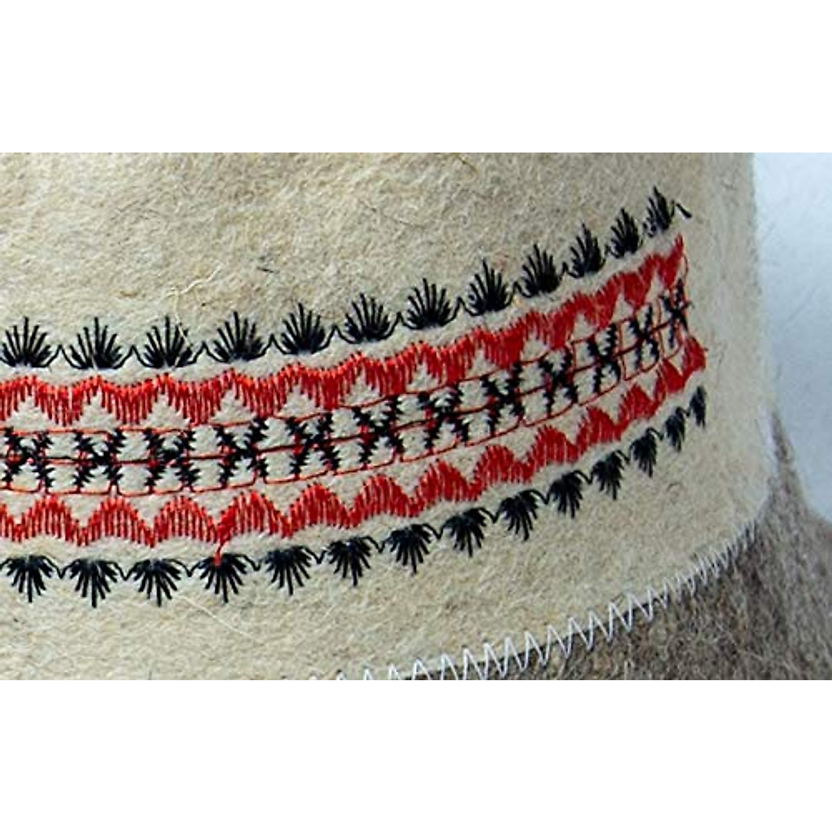 Rushnichok Sauna hat Russian banya - Sauna hat for Men - Sauna hat Wool - Sauna hat to Protect Hair - Russian banya hat - Easter Sale Red Black Embroidery Ukrainian Vyshyvanka Panama Banya Hair Care