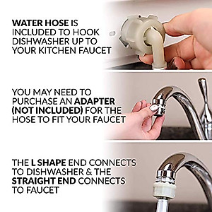 Farberware FDW05ASBWHA Complete Portable Countertop Dishwasher with 5-Liter Built-in Water Tank, 5 Programs, Baby Care, Glass & Fruit Wash-Black/White