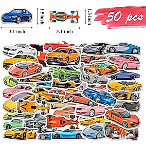 Haooryx 74PCS Racing Car Slap Bracelets 50PCS Race Car Stickers Party Favors Racing and Speed Themed Wristband Checkered Flags Slap Bracelets for Kids Car Birthday Party Classroom Rewards Supplies