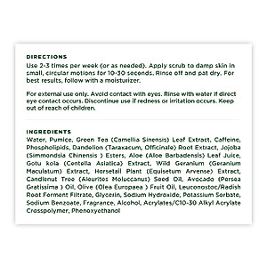 Tree of Life Beauty Exfoliating Facial Scrub with Antioxidants | Face Scrub with Green/White Tea Extract, 4 Oz