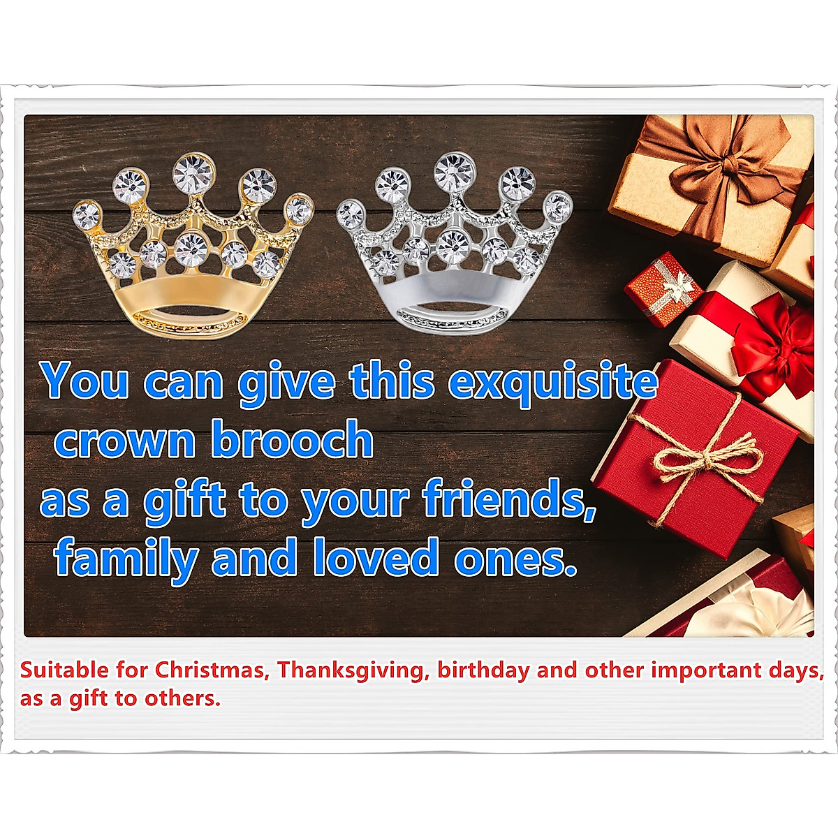 lot 48pcs small crown brooches pins for women men fashion gold silver rhinestone crown brooches pin (48PCS-Gold)