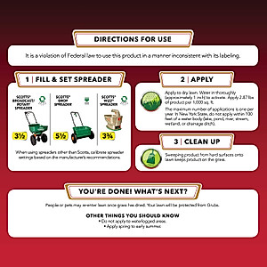 Scotts GrubEx1 Season Long Grub Killer Protects Lawns Up to 4 Months, 5,000 sq. ft., 14.35 lbs. (2-Pack)