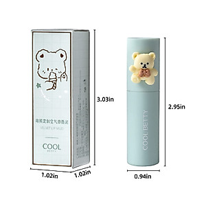 ICE LOVE Matte Velvet Lip Gloss, Velvet Fog Lip Muddy Texture,Long Lasting,Non-Stick Cup,Waterproof Feminine Lipstick, for Lips and Cheeks. (IL-21038x4)