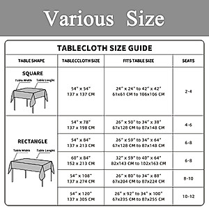 UMINEUX Clear Plastic Tablecloth Protector Heavy Duty Vinyl Table Cover 100% Waterproof Oil Proof Wipeable for Indoor Outdoor Dining Table Use(54x54 Inch, Square)