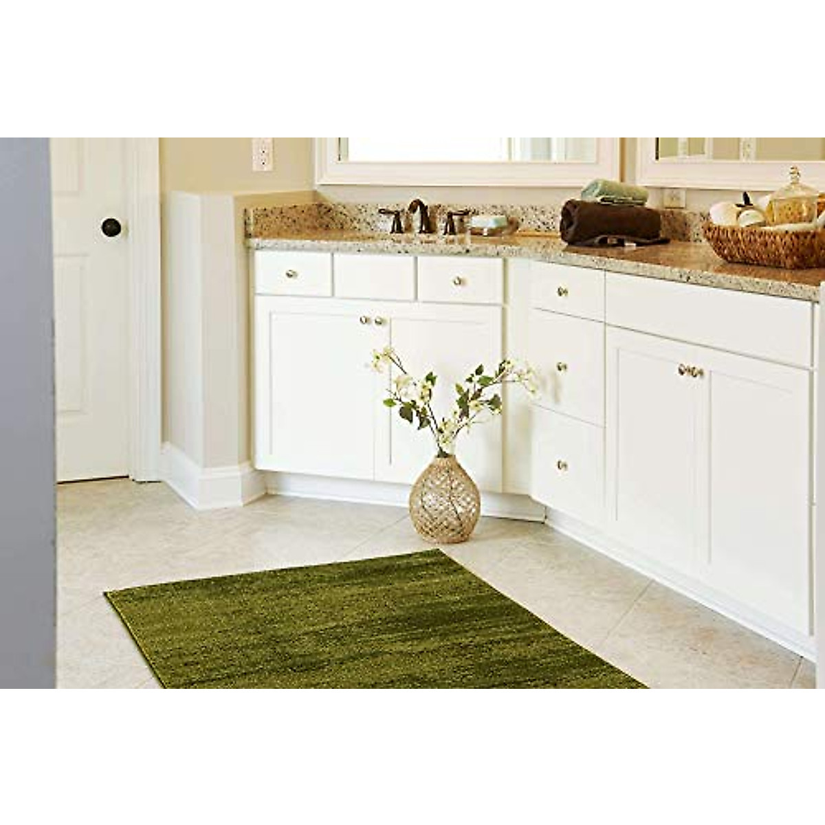 Unique Loom Del Mar Collection Area Rug - Lucille (2' 2" x 3' 1" Rectangle, Green/ Hunter Green)