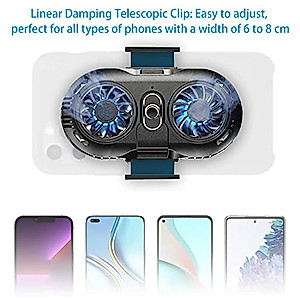 NEVEIKA Phone Cooler, Cellphone Radiator with Dual Semi-Conductor Cooling Chip, Mobile Phones with a Width of 6 to 8 cm for Tiktok Live Streaming, Outdoor Vlog, Mobile Gaming.