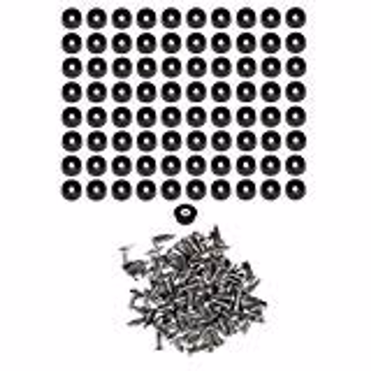 500 Small Round Rubber Feet - .250 H X .671 D W/Screws - Made in USA - Food Safe Cutting Boards Electronics Crafts #