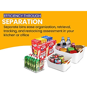 YBMHOME OPEN BIN STORAGE BASKET KITCHEN PANTRY, BATHROOM VANITY, LAUNDRY, HEALTH AND BEAUTY PRODUCT SUPPLY ORGANIZER, UNDER CABINET CADDY 2153 (Medium, White)