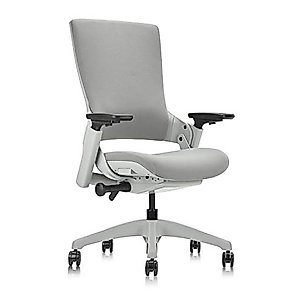 CLATINA Office Chair Swivel Executive Chair, Adjustable Ergonomic Computer Chair with 3D Armrest and Lumbar Support, Fabric Backrest Task Chair for Home Office Conference Room