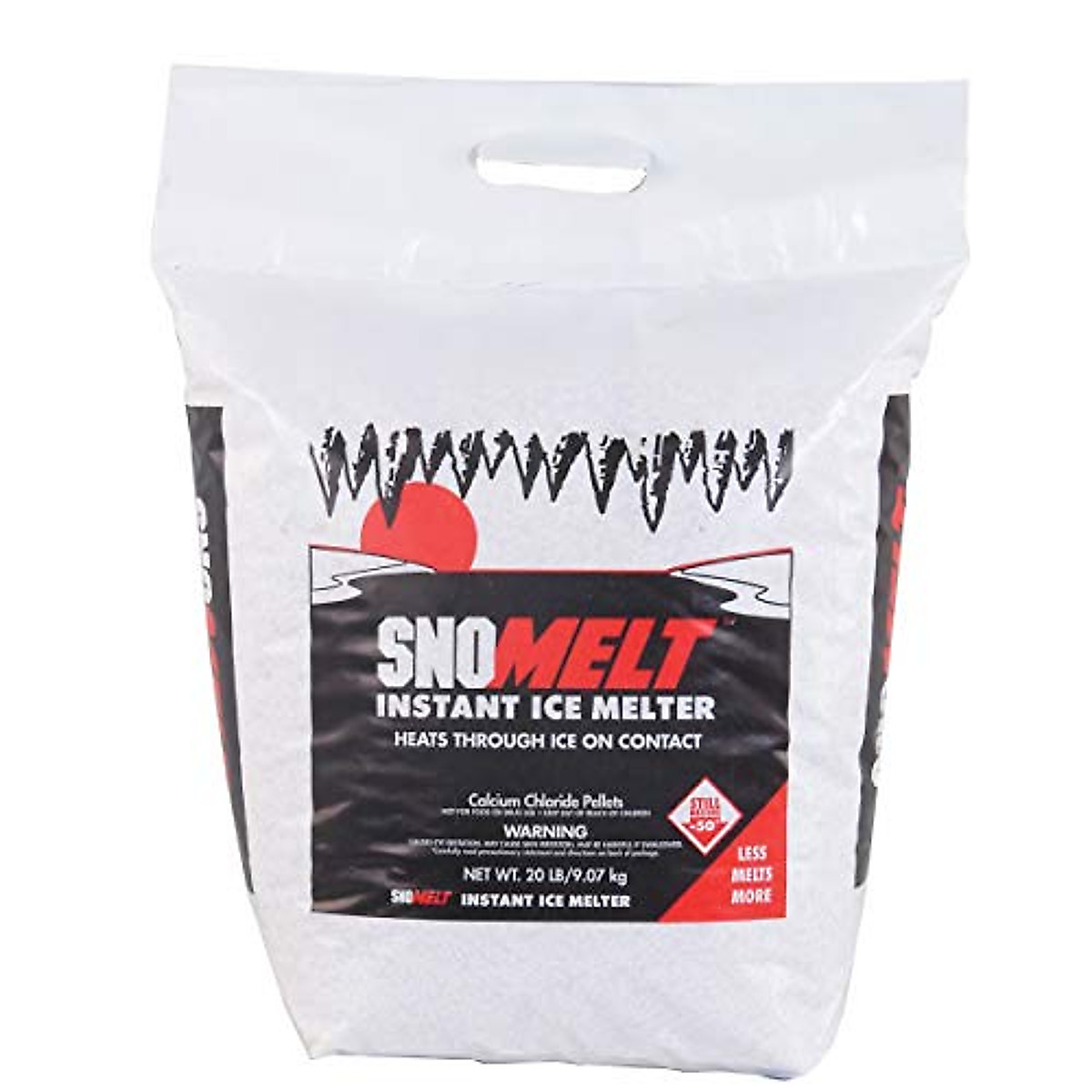 SnoMelt S020BG 20 lbs Calcium Chloride Pellet Bag