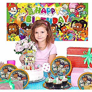 Rugrats Party Supplies Plates Decorations Balloons Cake Topper Backdrop Banner Birthday Set Decor