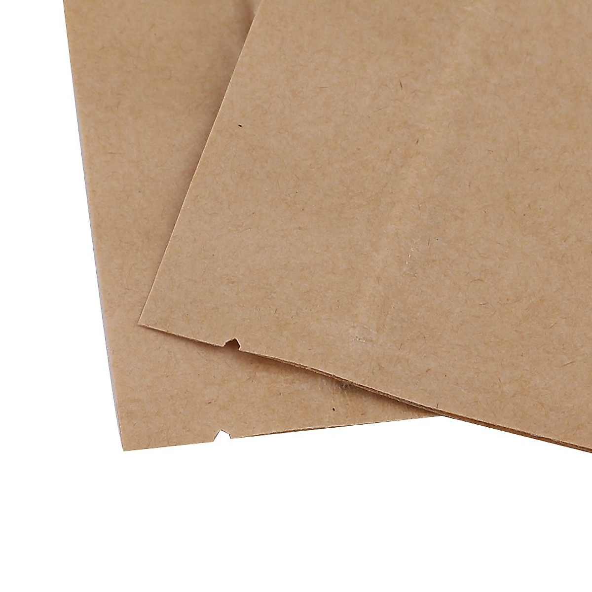 100PCS Brown Kraft Stand-Up Side Gusset Zip Top Lock Bags w/Window 14x24+6cm (5.5x9.4+2.3")