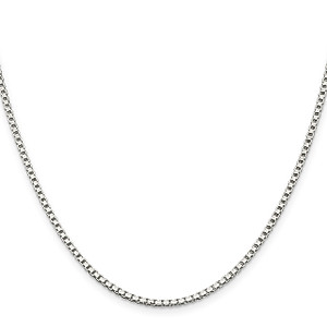 IceCarats 925 Sterling Silver 2mm Box Link Chain Necklace 24 inch