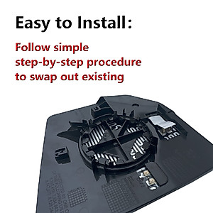 Passenger Side Heated Mirror Glass Replacement For 2015 2016 2017 2018 2019 2020 Ford F150 - for Ford F150 Power Side Mirror with Rear Holder