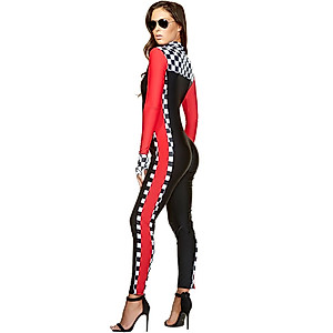 Forplay Women's Sexy Racer Costume - Race Car Driver Costume with Sunglasses, Large/X-Large, Black