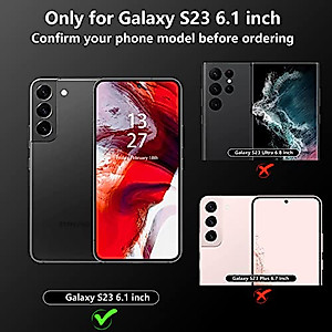 AMILIFECASES Clear Samsung Galaxy S23 Case,with Screen Protector,Waterproof Protective Case for Men Women,Samsung Phone Heavy Duty Shock Proof,Black