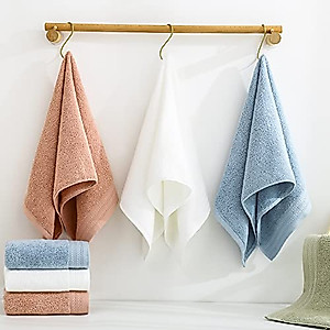 sense gnosis Pink Hand Towels Set of 2 100% Terry Cotton Towel Super Soft Highly Absorbent Decorative Hand Towels for Bathroom 13" X 29"