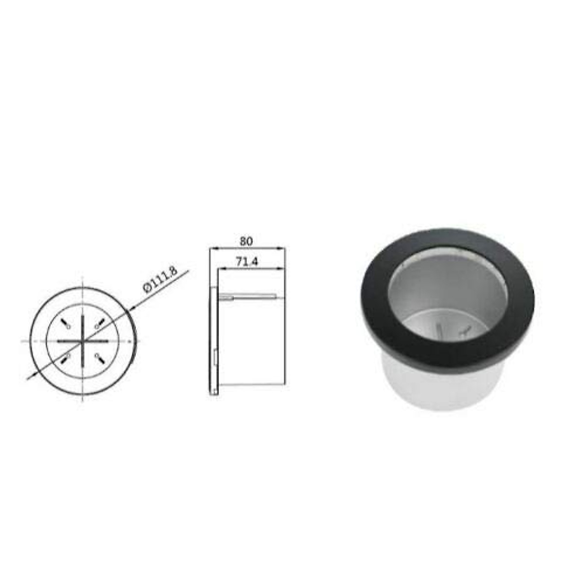 Mulin Sofa Cup Holder MLZB018-C Blue LED for Recliner Boat and RV