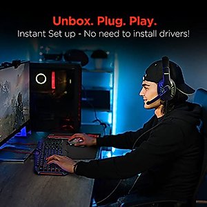 HyperGear 4-in-1 Gaming Kit RGB Backlit Gaming Keyboard, 4 Level DPI Switch Mouse, Stereo Gaming Headphones with Mic, Mousepad for PC in Game & Online Chat
