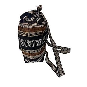 BROWN MIX , PINZON BACKPACK , FASHION BACKPACK , WOVEN , MEXICAN BACKPACK , SCHOOL BACKPACK , WEEKEND , BEACH BAG , BOHO BAG , CASUAL , DAYPACK , COACHELLA , MOCHILA , MADE IN MEXICO, Blue, Regular