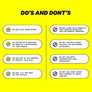 Starface Exfoliating Night Water, Face Exfoliator for Acne-Prone Skin, Made with AHAs, BHA, and PHA, Oil Free, Cruelty Free, and Vegan, 4.1oz