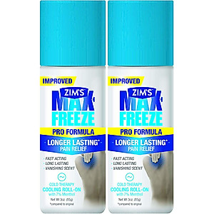 Zim`s Max-Freeze Muscle/Joint Pain Relief Roll-On 3 oz. (2 Pack)