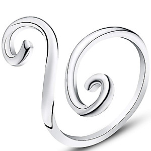 Jude Jewelers Stainless Steel Braided Wrap Style Cocktail Party Statement Ring (Silver, 10)