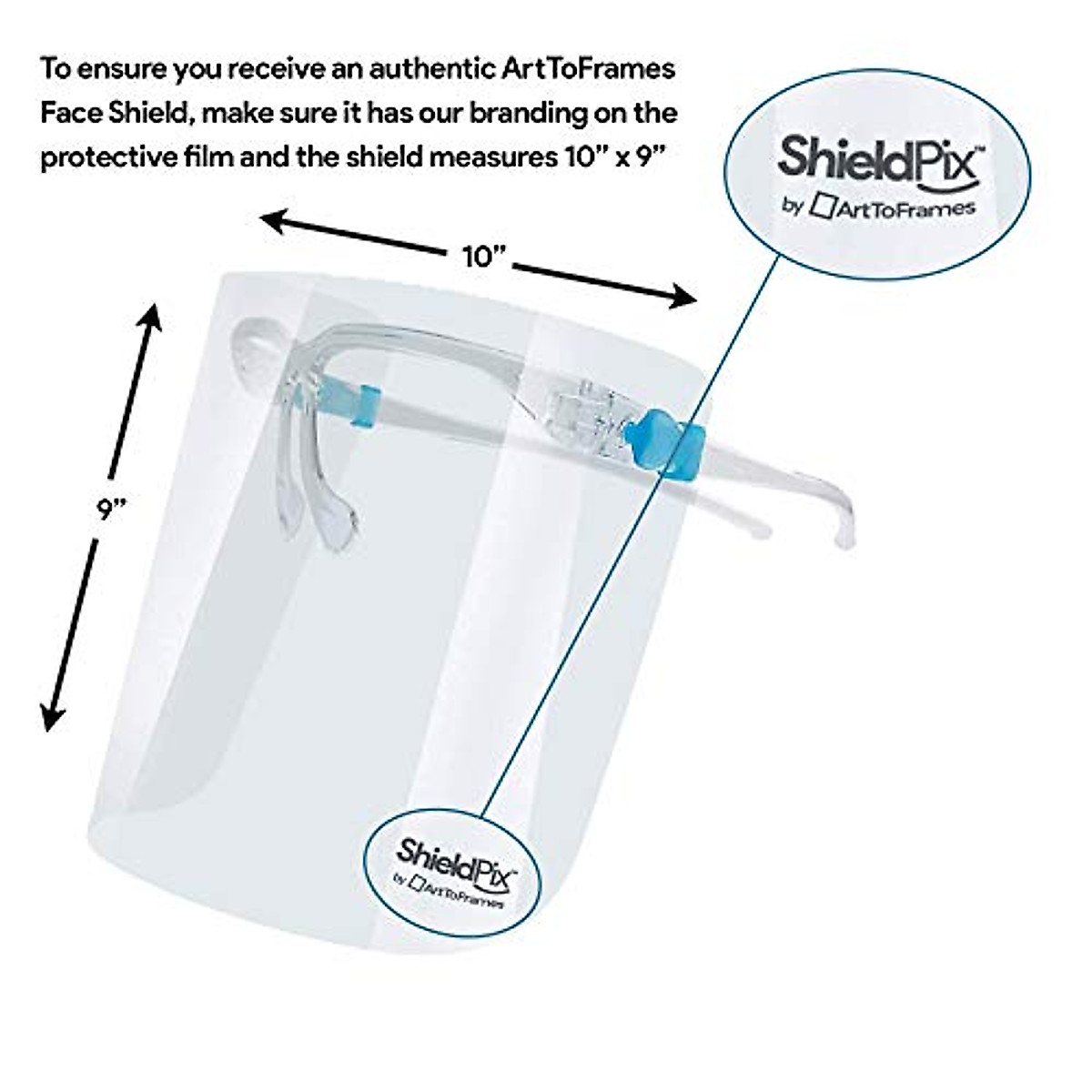 ArtToFrames SH-G-CLEAR-2-2 Clear This is a face Shield, 2 Pack, 2 Count
