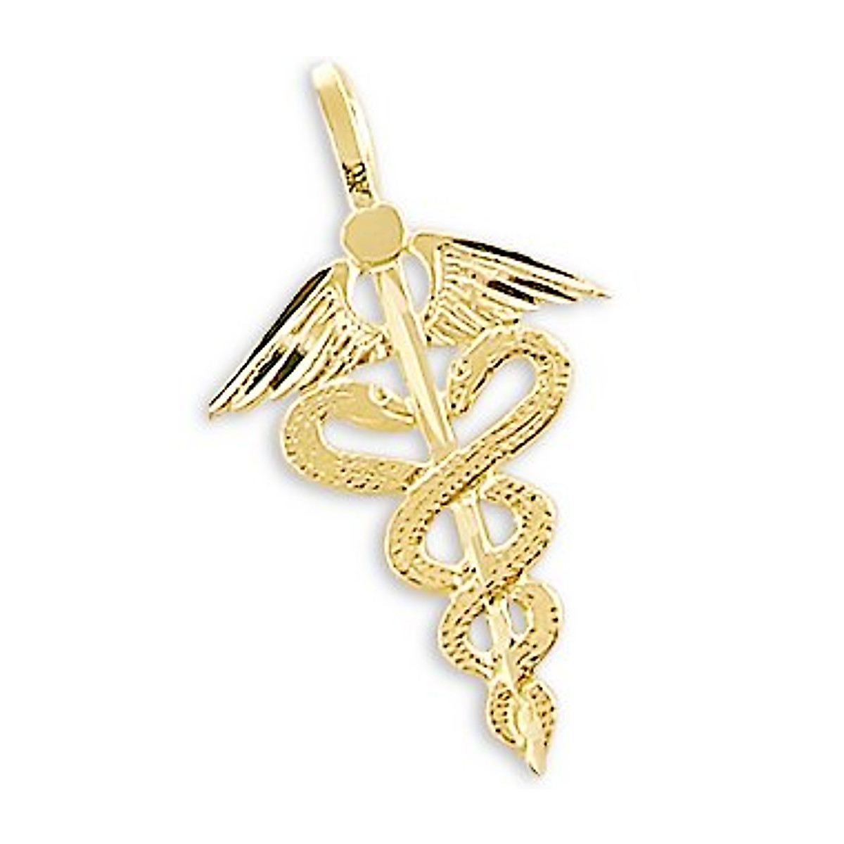 Sonia Jewels 14k Yellow Gold RN Medical Caduceus Charm Pendant NEW