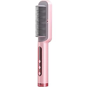 PATINS Electric Hair Straightening Comb Professional Heated Comb Wet Dry Use Hair Straightener Anti-scalding Hair Straight Curling