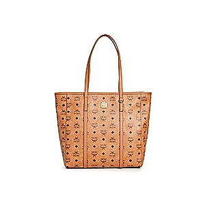 MCM Women's Toni Shopper Medium, Cognac, Tan, Graphic, One Size
