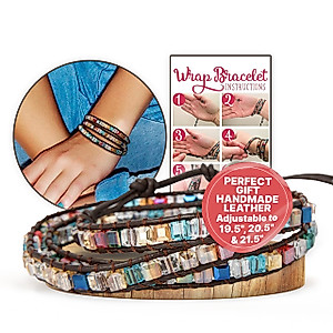 SPUNKYsoul 3 Wrap Dazzling Multi Color Crystal Leather Bracelet Collection