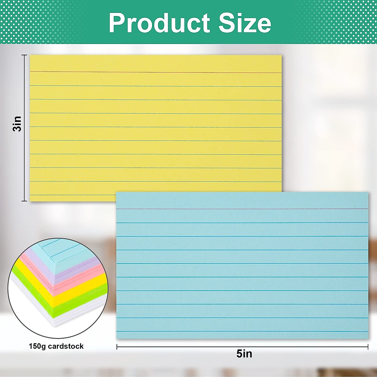 Index Cards 3x5, Ruled Index Cards, Flash Cards for Studying, Colored Index Cards, Note Cards, Study Cards, 210 pcs Lined Colored Index Flashcards for Office and School Suplplies