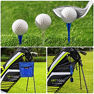 Arttodo Golf Accessories, Golf Club Cleaning Kit(13 in 1) - Golf Towel, Golf Club Cleaner, Golf Tees, Divot Repair Tool with Golf Ball Marker, Golf Pouch, Perfect Golf Gifts for Men