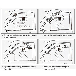GCARTOUR Solar Powered Car Auto Cooler Ventilation Fan Car Windshield Auto Air Vent Fan Car Top Window Air Freshener Fan (NEW Upgrade)