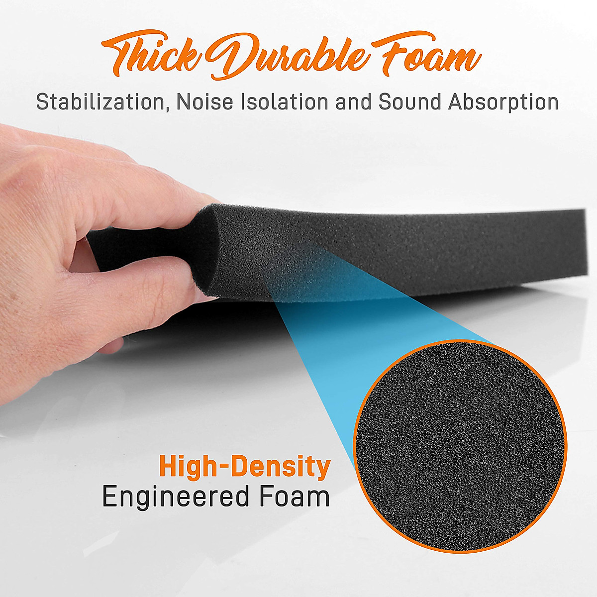 Pyle Sound Dampening Speaker Riser Foam - Audio Acoustic Noise Isolation Platform Pads Recoil Stabilizer For Studio Monitor, Subwoofer, Loud Speakers - Pyle PSI03 - Pack of 2,Black