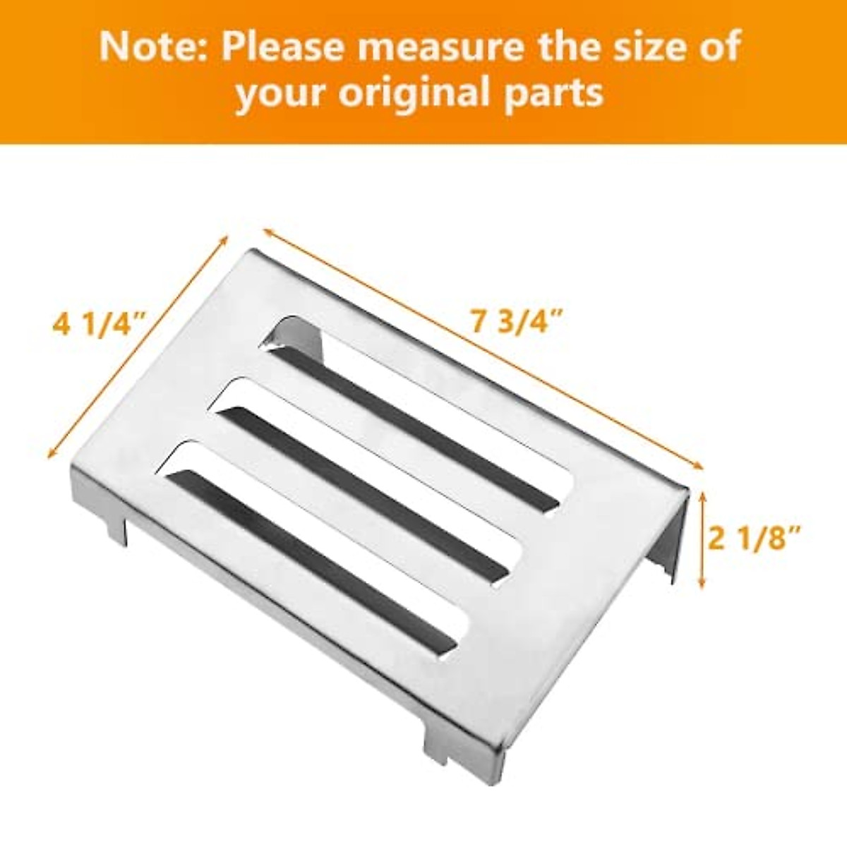 Hisencn 67060 Grill Heat Deflector for Weber Spirit II 200 and 300 Series, Spirit II E210, E220, E310, S210/220, S310/320 with Front Control, Stainless Steel Weber Spirit II Grill Parts