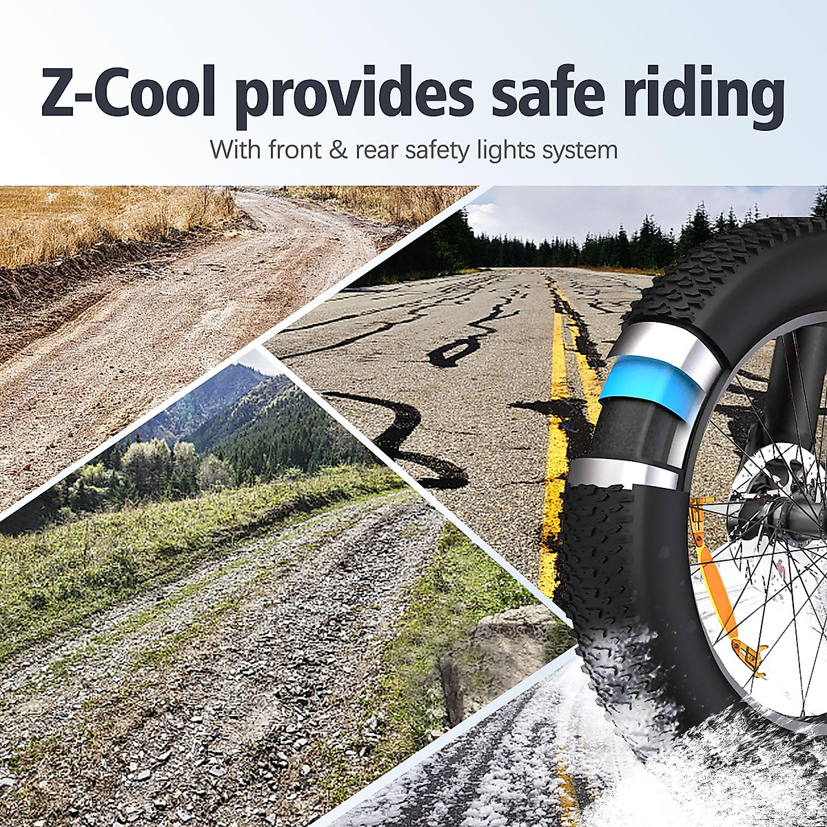 ACTBEST Folding Electric Bike for Adults - 750W Brushless Motor Ebike, 48V 15AH Removable Battery, Unique Z Shape Bicycle with 7 Speed, Foldable Fat Tire E-Bikes, ZCool