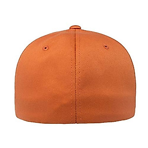 Flexfit Men's Athletic Baseball Fitted Cap, Orange, Small-Medium