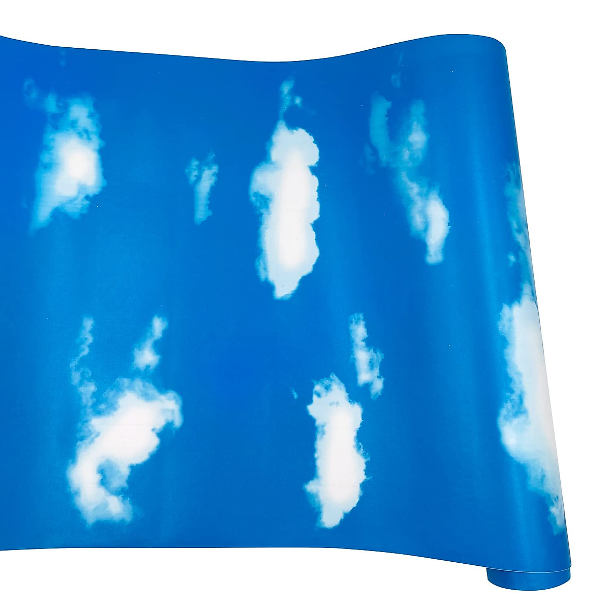 Yifely Blue Sky White Clound Shelf Liner Paper Self Adhesive Vinyl Wallpaper for Bedroom Living Room 17x118 Inch