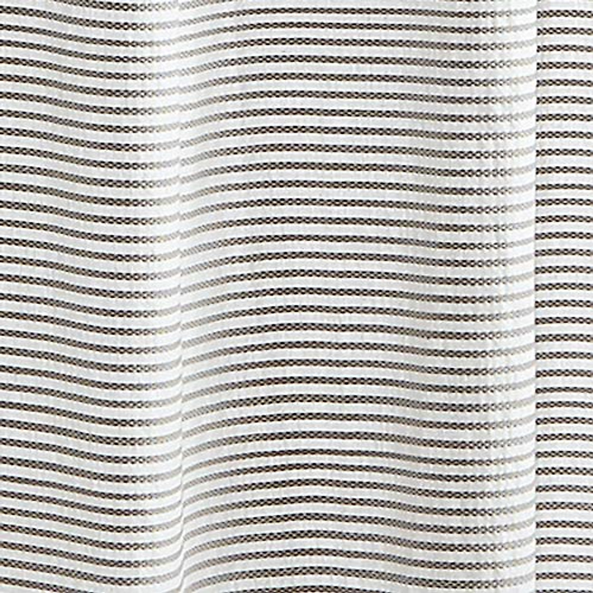 Peri Home Panama Stripe Boho Farmhouse Tassel Shower Curtain 100% Cotton Fabric Shower Curtain with Tassels for Bathroom Decor, 72 x 72 inches, Grey