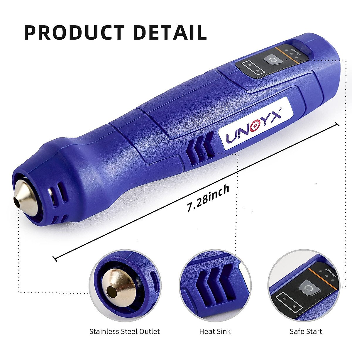 Cordless Heat Gun for Crafts,600℉Fast Heating,Rechargeable Mini Hot Air Gun for Shrink Wrapping,Epoxy Resin,Vinyl Wrap,Electronics,Candle Making,Embossing,Phone Repair,DIY