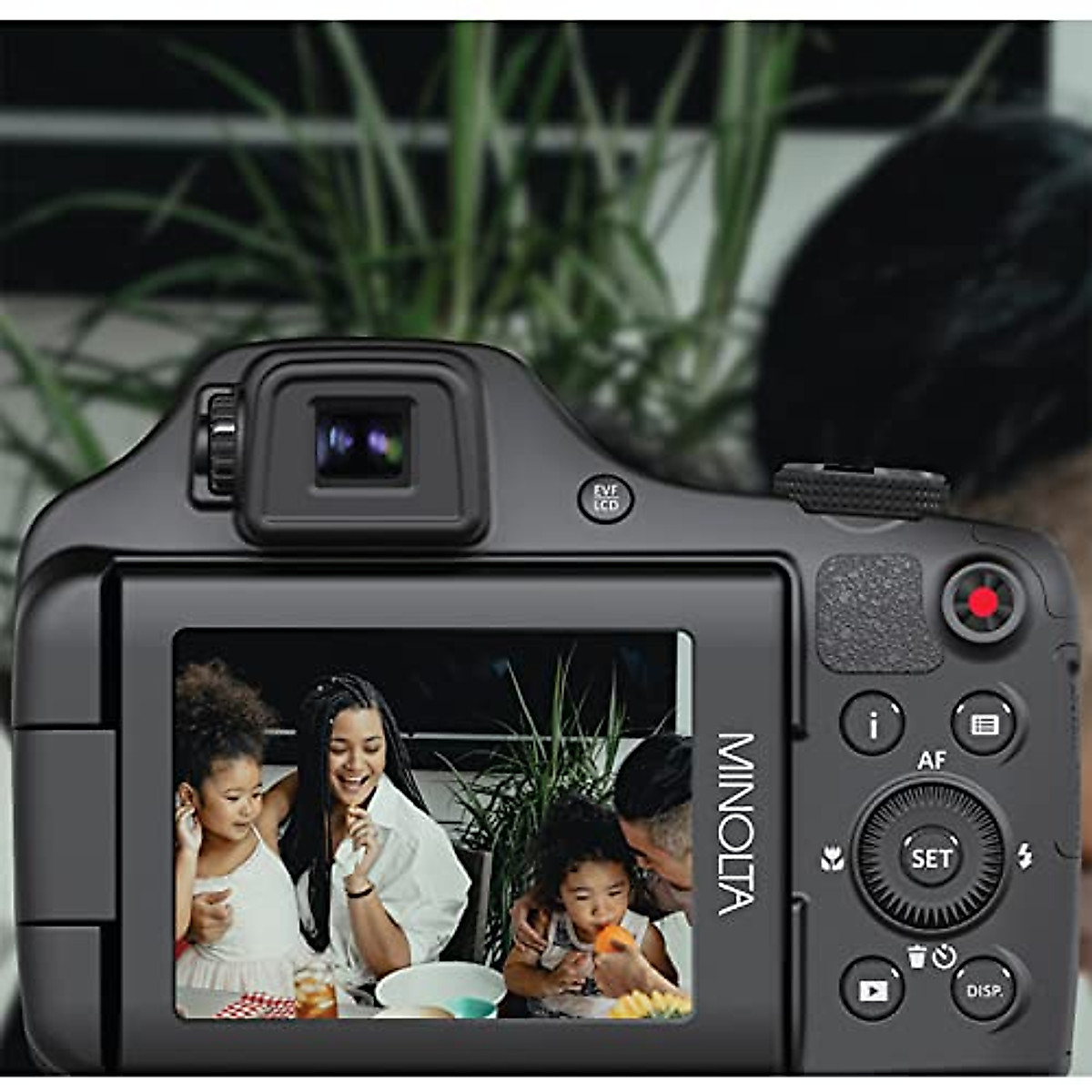 Minolta MN67Z-BK 20MP / 1080p HD Bridge Digital Camera with 67x Optical Zoom Bundle with Lexar Professional 633x 64GB UHS-1 Class 10 SDXC Memory Card and Deco Gear Camera Bag for DSLR (Purple)