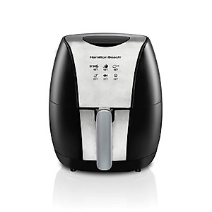 Hamilton Beach 3.2 Quart Digital Air Fryer Oven with 6 Presets, Easy to Clean Nonstick Basket, Black (35065)